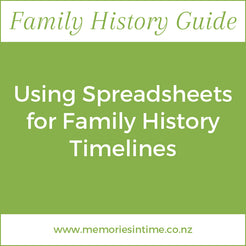 Using Spreadsheets for Family History Timelines – Memories In Time